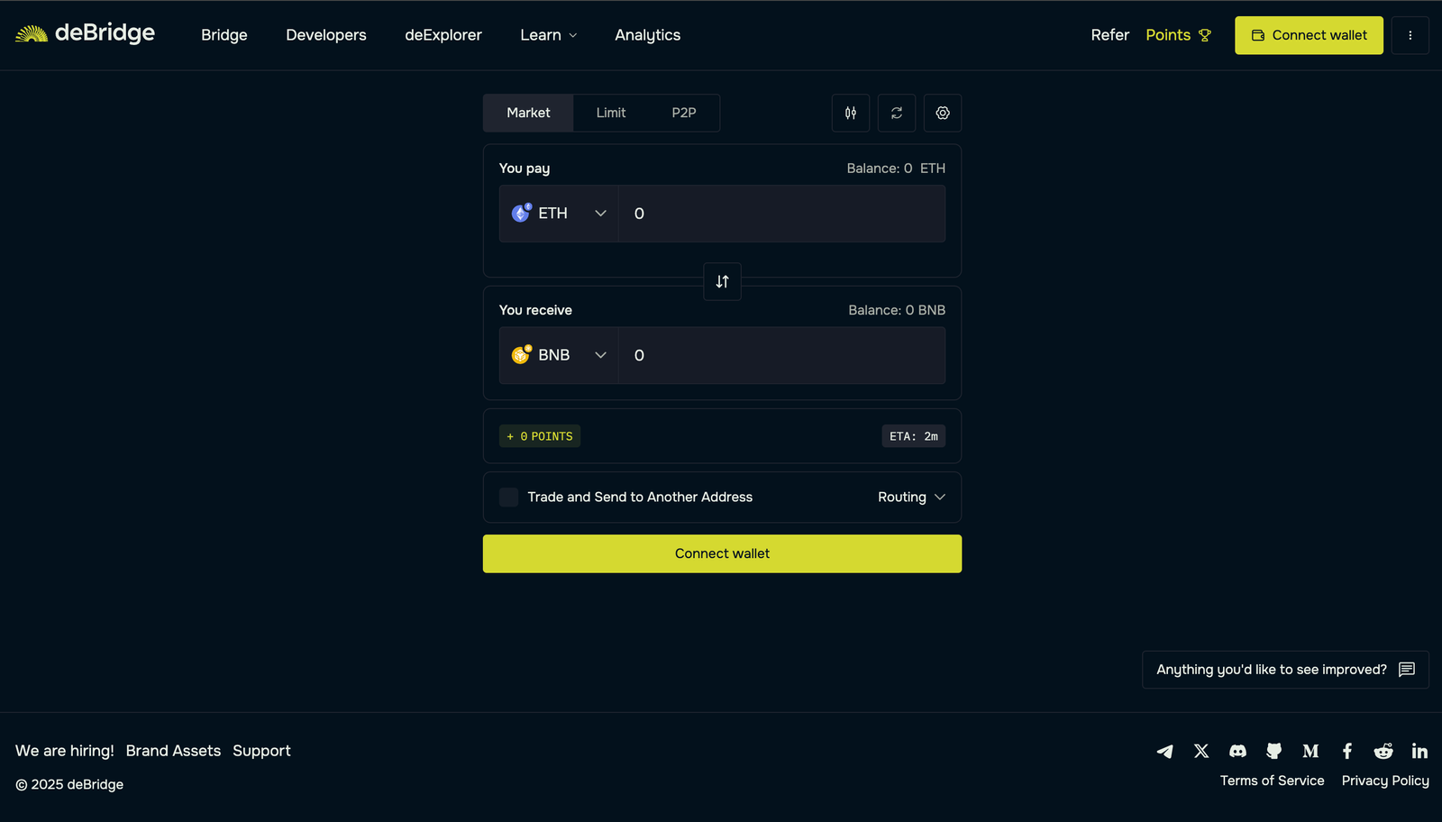 Bridge ETH to BNB Instantly and Securely with deBridge